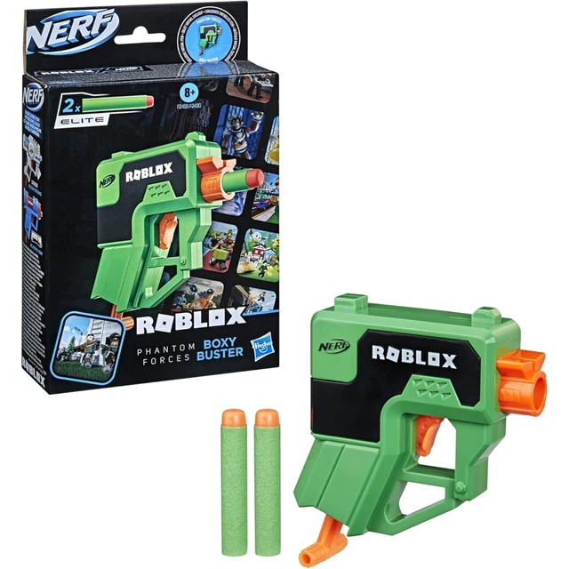 NERF ROBLOX PHANTOM Forces Boxy Buster Dart Blaster and 2 Darts £10.99 ...