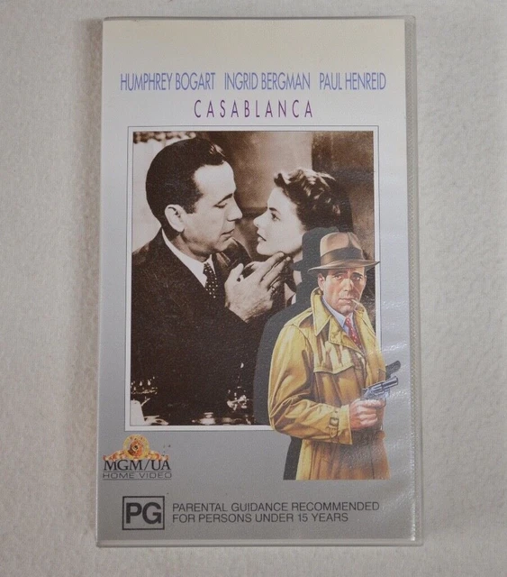 CASABLANCA ON VHS Video MGM/UA Home Video Humphrey Bogart Ingrid ...