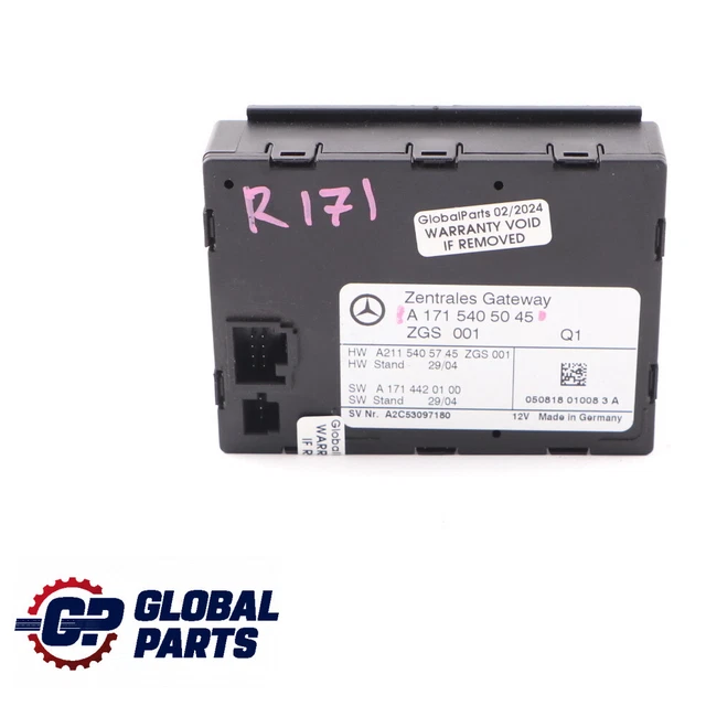 MERCEDES SLK R171 Central Gateway Module ECU Control Unit A1715405045 £ ...