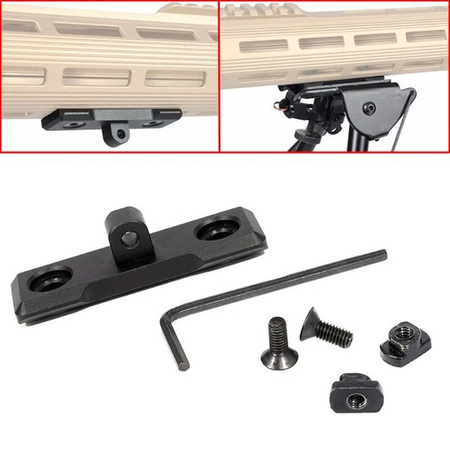 RIFLE RAIL MOUNT M-LOK Handguard Adapter Hunting Tactical Aluminum ...