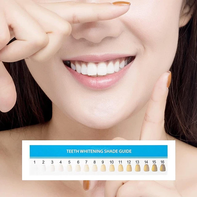 Teeth Whitening Guide Paper Teeth Whitening Chart Cards16colors Guides