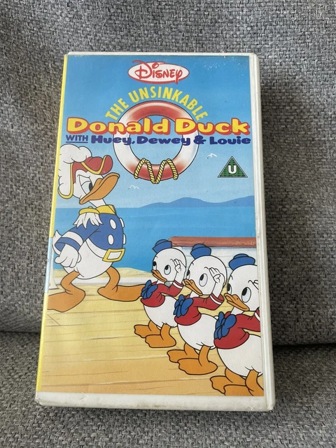 DISNEY THE UNSINKABLE Donald Duck With Huey, Dewey & Louie VHS Video 1986 £3.50 - PicClick UK