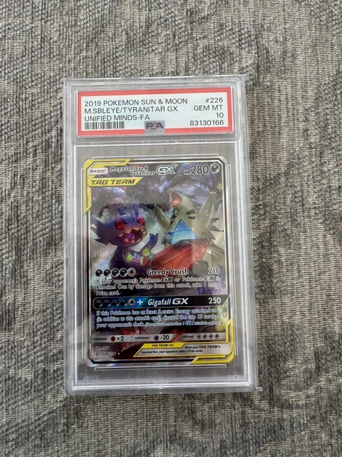 POKEMON UNIFIED MINDS Mega Sableye Tyranitar GX Tag Team RARE 226/236 ...
