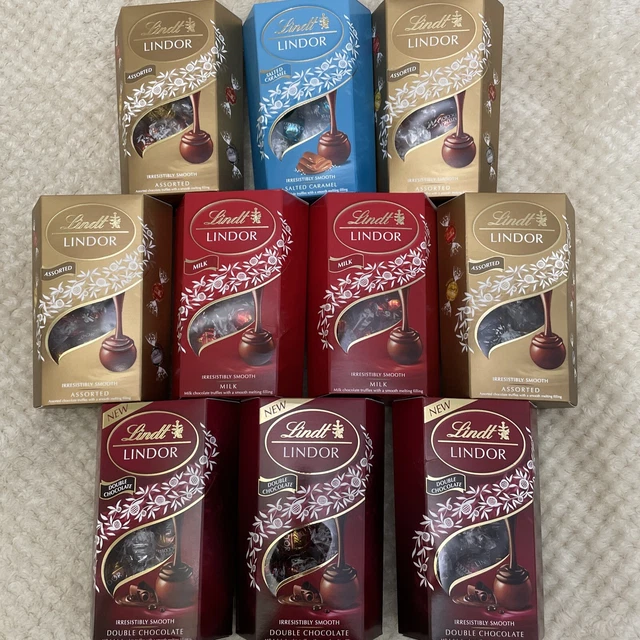 LINDT LINDOR ASSORTED chocolate truffles 10 boxes by 200g £13.50 ...