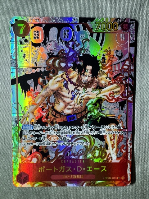 ONE PIECE CARD Game Portgas D. Ace Manga OP02-013 Paramount War EUR 417 ...