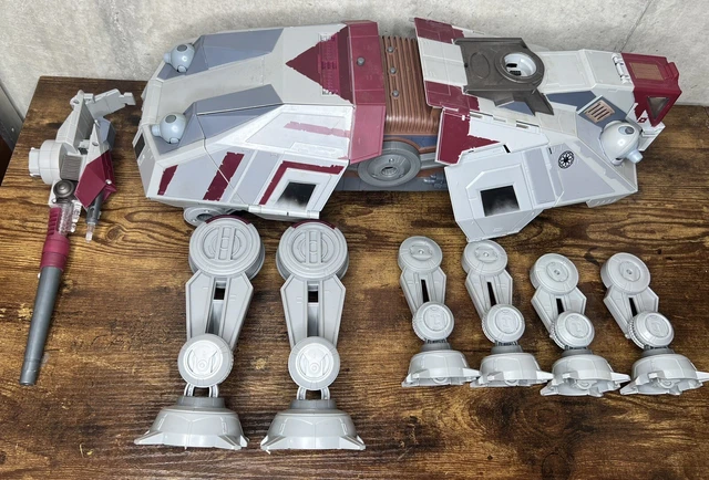 STAR WARS CLONE Wars AT-TE Walker véhicule presque complet avec boîte ...