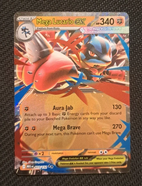 MEGA LUCARIO EX 077/132 - Pokémon Mega Evolution - English £9.99 ...