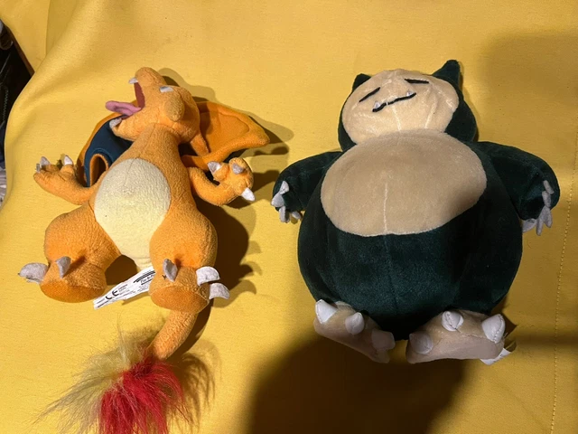 VINTAGE PAIR POKEMON PLUSH SOFT TOYS - Snorlax and Charizard ...
