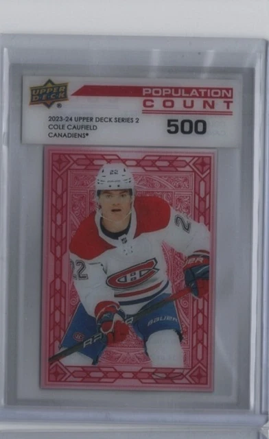 COLE CAUFIELD 2023-24 UPPER DECK SERIES 2 Clear Cut POPULATION COUNT ...