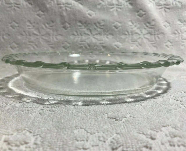 VINTAGE CDN-PYREX 1950'S 208 Crystal-CLEAR Straw-Coloured FLUTED 8-IN ...