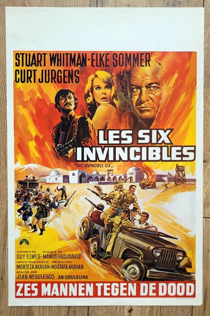 BELGIAN POSTER THE INVINCIBLE SIX, STUART WHIRMAN, ELKE SOMMER, CURD ...