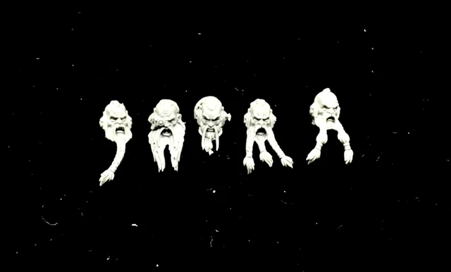 WARHAMMER 40K SPACE Wolves Wolf Guard Terminators Heads With Beards Set ...