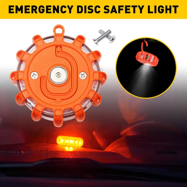 1pcs Led Safety Flare Disc Warning Flashing Roadside Strobe Light