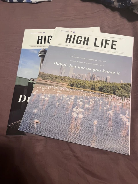 BRITISH AIRWAYS HIGH Life magazine Nov/Dec 22 + Jan/Feb 23 Issues £0.99 ...