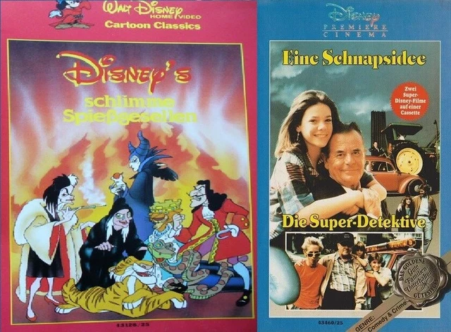 2 X Disney VHS - Schlimme Spießgesellen + Schnapsidee / Superdetektive ...
