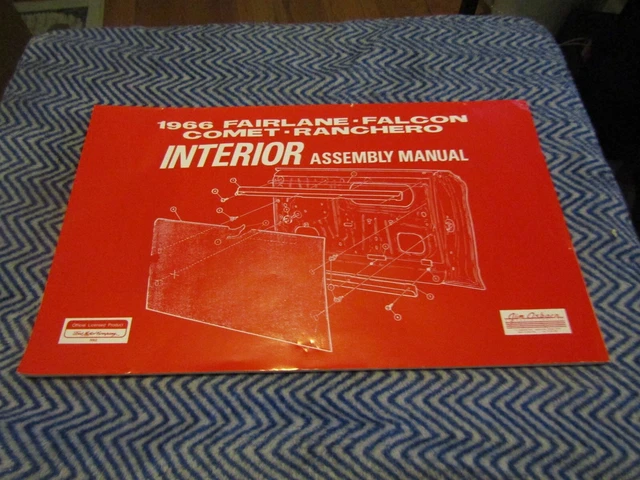 1966 FORD FAIRLANE Falcon Comet Ranchero Intérieur Assemblage Manuel ...