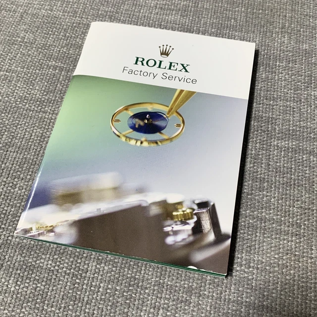 ROLEX WATCH FACTORY Service Booklet Manual Authentic Original UNUSED ...