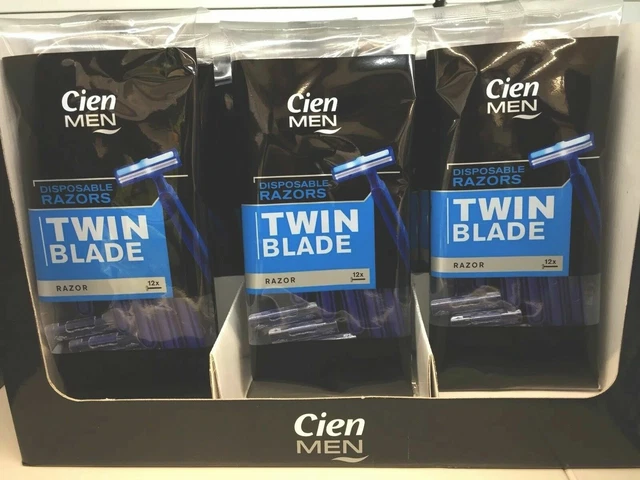 CIEN MEN DISPOSABLE Razors twin blade x 12, RAZORS German brand £3.99 ...