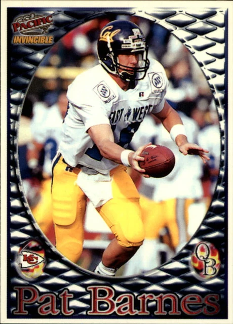 1997 PACIFIC INVINCIBLE Smash Mouth Chiefs carte de football #18 Pat Barnes EUR 1,88 - PicClick FR