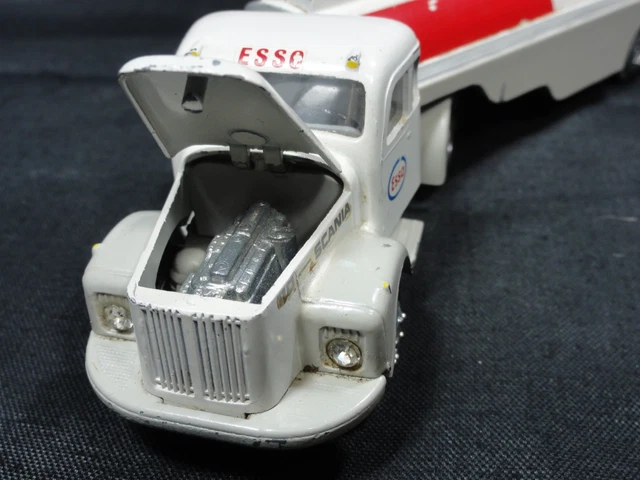 VINTAGE TEKNO DENMARK 1/43 Scania Vabis Esso Tanker Truck Diecast Toy ...