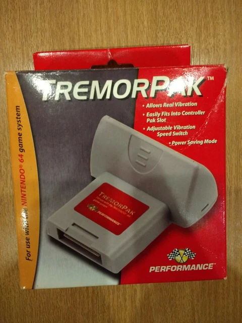 NINTENDO 64 TREMOR PAK Red Vibration Rumble Pack periferica tremorpak ...