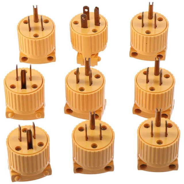 10 PCS YELLOW US Standard 3 Prong Plug for 5-15P 125V Power Plug $35.52 ...