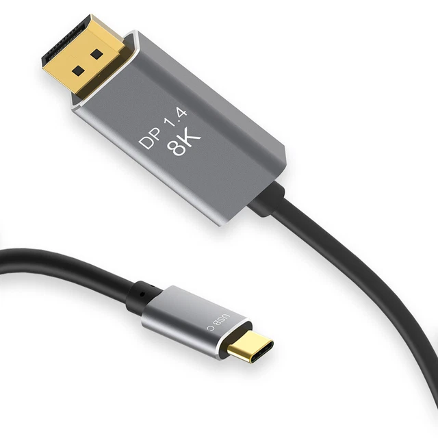 8K USB TYPE C to DisplayPort DP MD Mini DisplayPort to HDMI Cable Cord ...