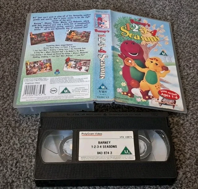 BARNEY THE DINOSAUR Barney 1 2 3 4 Seasons Pal Vhs Video Kids Children £8.52 - PicClick UK
