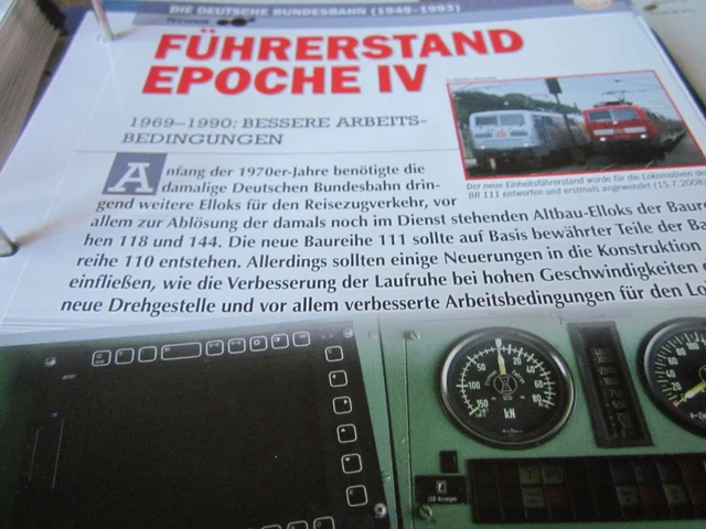 DEUTSCHE EISENBAHNGESCHICHTE N DB 1949-1993 Führerstand Epoche IV 1969. ...