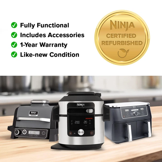 NINJA DOUBLE STACK XL Air Fryer - Certified Refurbished [SL400UK]Dual ...