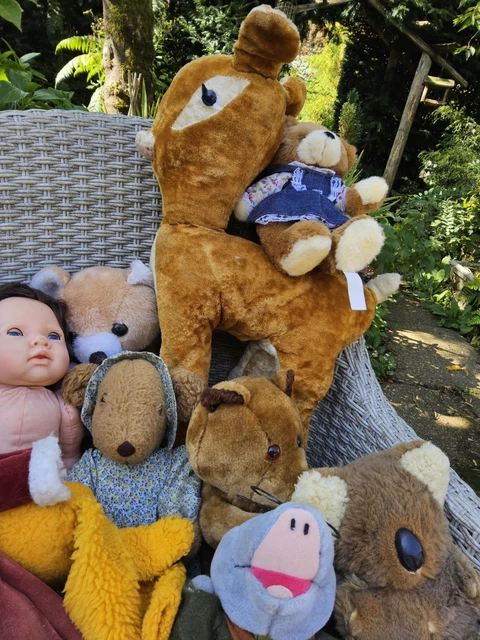 BUNDLE OF VINTAGE Soft Toys And Doll £1.13 - PicClick UK