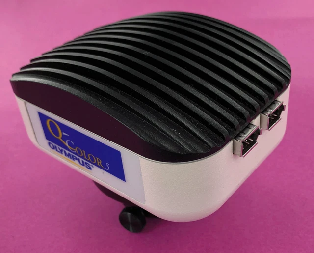 OLYMPUS MICROSCOPE QCOLOR 5 microscope Camera Color RTV + 1-6010 C-Mount Adapter $1,424.83 ...