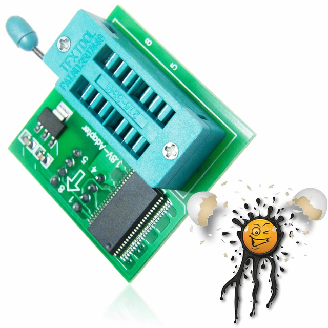 1,8V PROGRAMMER ADAPTER CH341A Flash, NAND, Bios, Winbond w25 Macronix ...