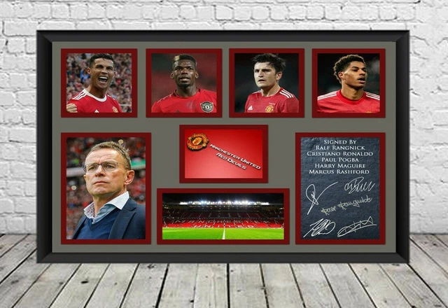 MANCHESTER UNITED MAN U Signed Photo Print Autographed Poster ...