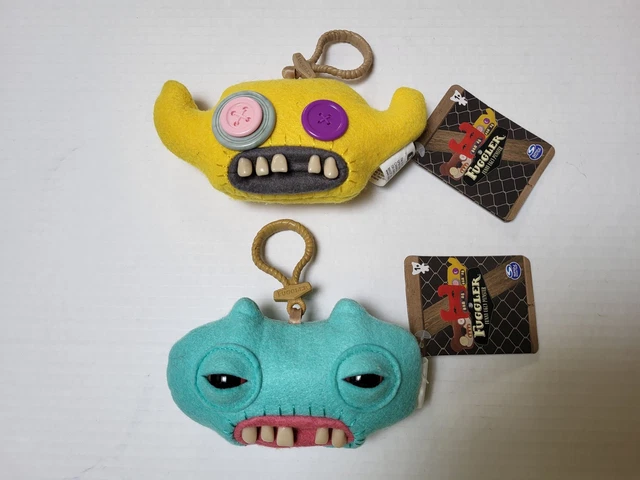 FUGGLER KEY CHAIN / key ring. 2 x fugglers. only £17.89. yellow / blue ...
