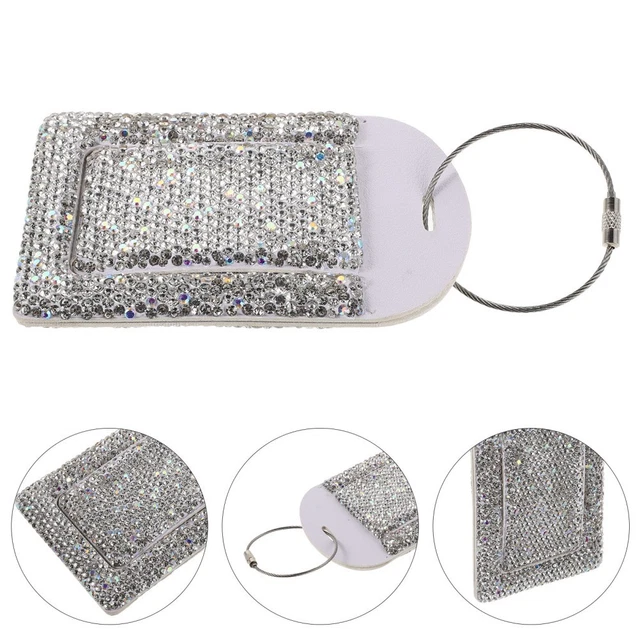 ENCRUSTED LUGGAGE TAG Key Tags Identifiers Bag for Respiratory Devices ...