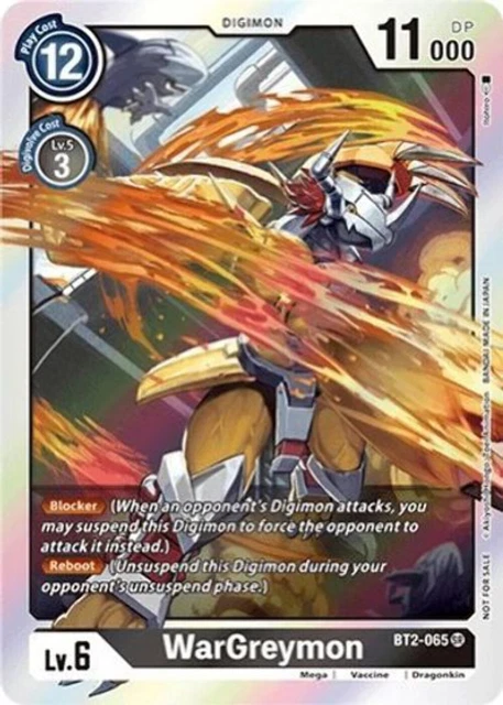 DIGIMON CLASSIC - WarGreymon Super Rare Box Topper - BT2-065 SR ...