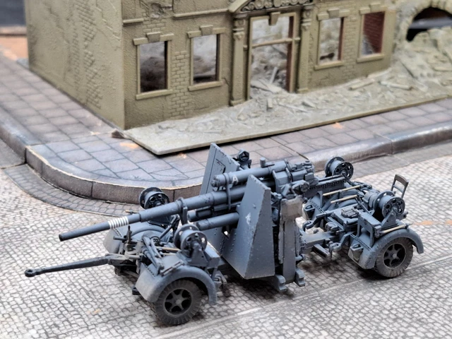 KRUPP 88MM FLAK 36 aufgeprotzt gebaut+gebrusht+gealtert 1:72 EUR 10,50 ...