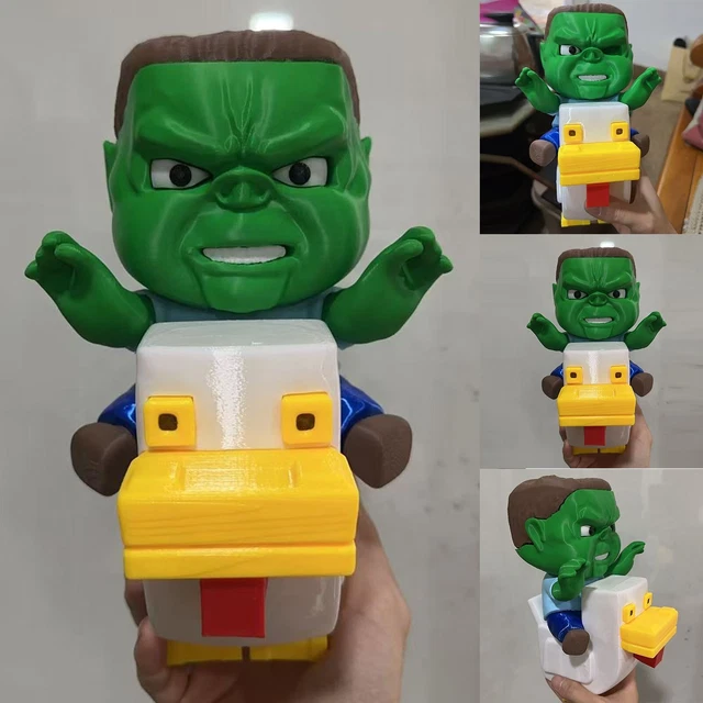 3D PRINTED CINEMARK Minecraft Movie Chicken Jockey Popcorn Bucket &Cup ...