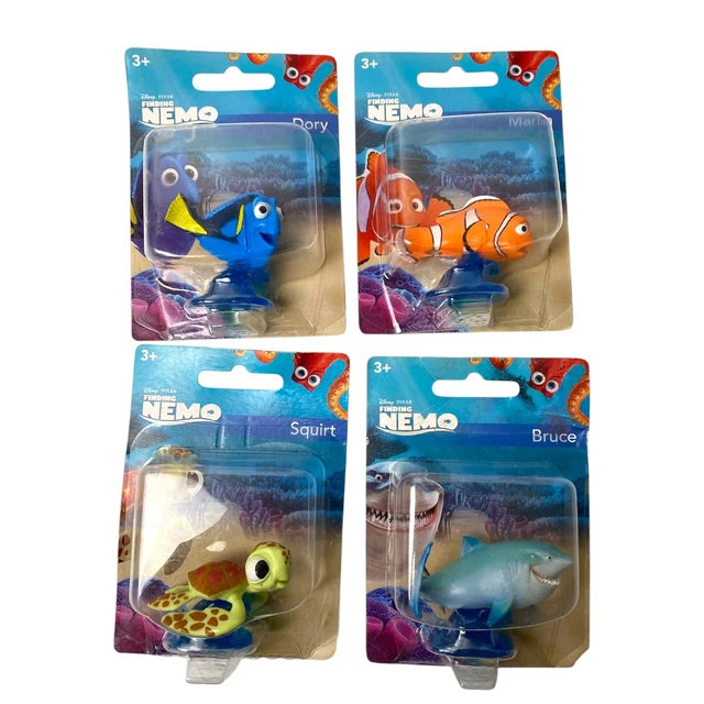 DISNEY PIXAR FINDING Nemo 4 Mini Action Figures: Dory Nemo Squirt Bruce ...