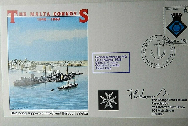 WW2 THE MALTA Convoy Petty Officer Fred Edwards HMS Dainty & Nelson ...