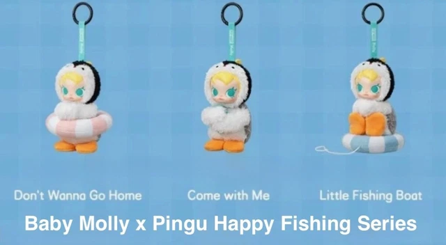 POPMART BABY MOLLY × Pingu Happy Fishing Series - Vinyl Plush Pendant ...