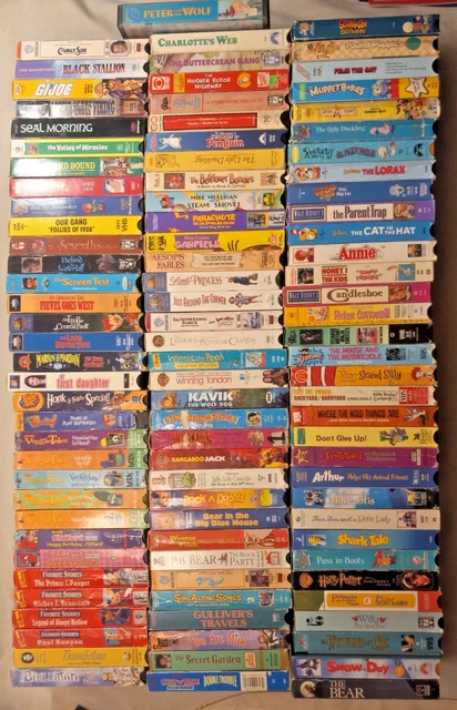 100 VHS - Kids Children Toons Family - ZOOM PICS 4 TITLES - TESTED ...