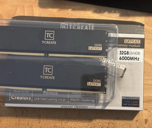 TEAM GROUP T-CREATE Expert 32GB (2x16) DDR5-6000 CL 38 Kit RAM EUR 1,00 ...