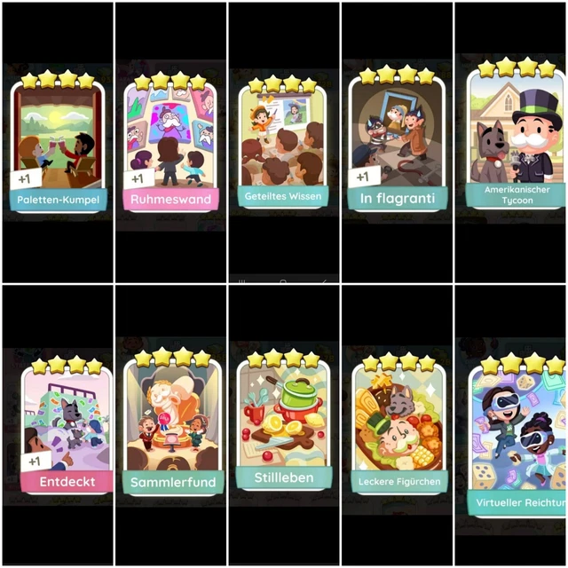 MONOPOLY GO 4 Sterne Karten / 4 Star Cards EUR 2,50 - PicClick DE