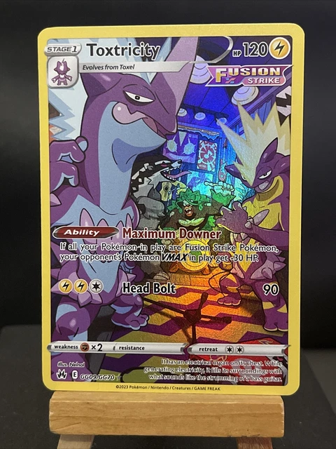 POKEMON CARD TOXTRICITY GG09/GG70 Crown Zenith Galarian Gallery Holo NM ...