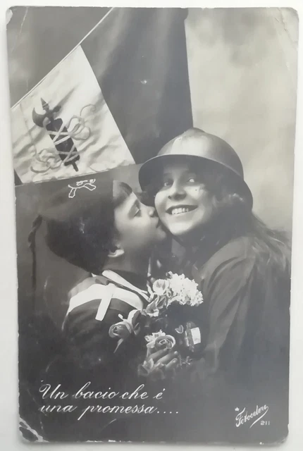 CARTOLINA SQUADRISTI PRIMO Fascismo Adrian Teschio Guerra Militare Onb ...