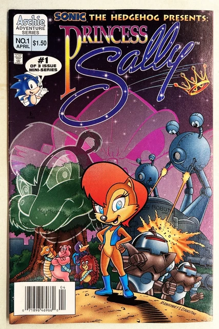 SONIC THE HEDGEHOG PRINCESS SALLY Mini Series Comic Book April 1995 #1 ...