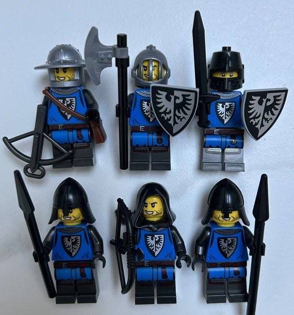 6 X LEGO Black Falcon Knight Minifigures Brand New From Set Castle (m6 ...