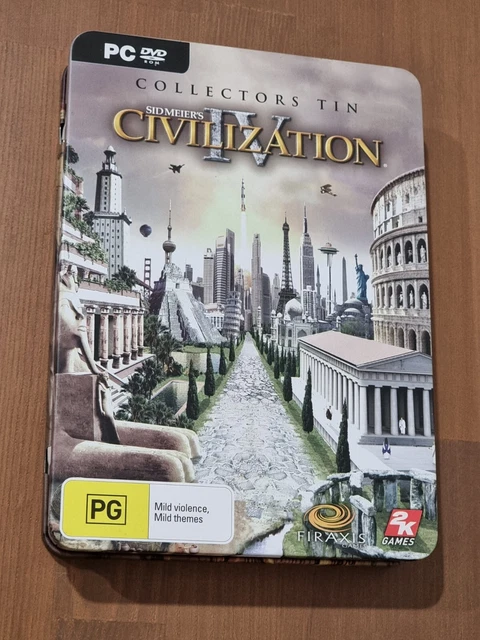 COMPLETE SIDMEIER'S CIVILIZATION IV Collectors Tin PC CD ROM Video Game ...